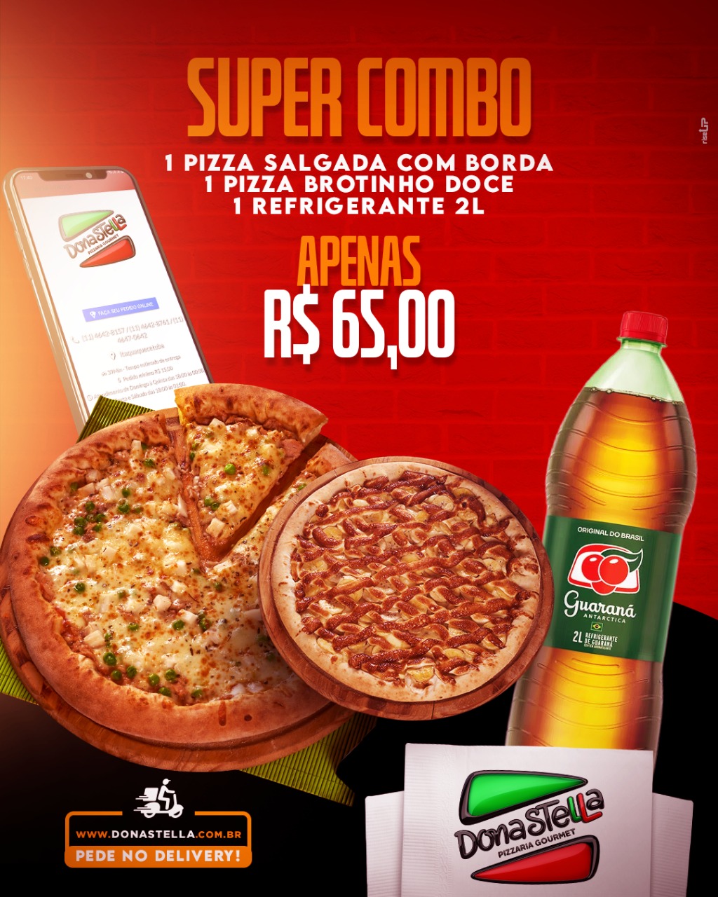 Combos - Pizzaria DonaStella Mogi - Delivery