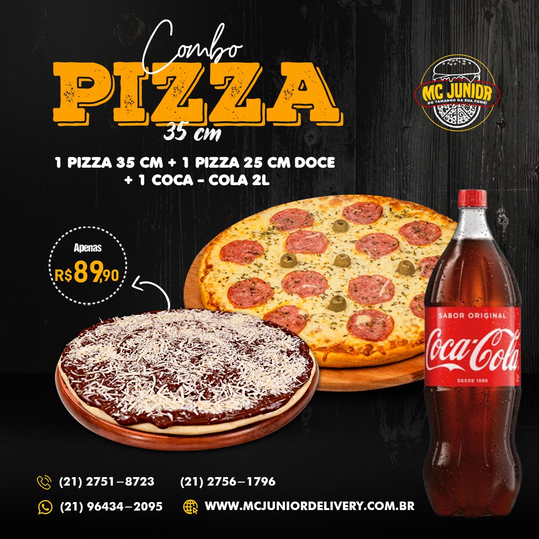 Combos - ---- Mc Junior Pizzaria -------- PIX: 21-98309-7749 ---Whats ...
