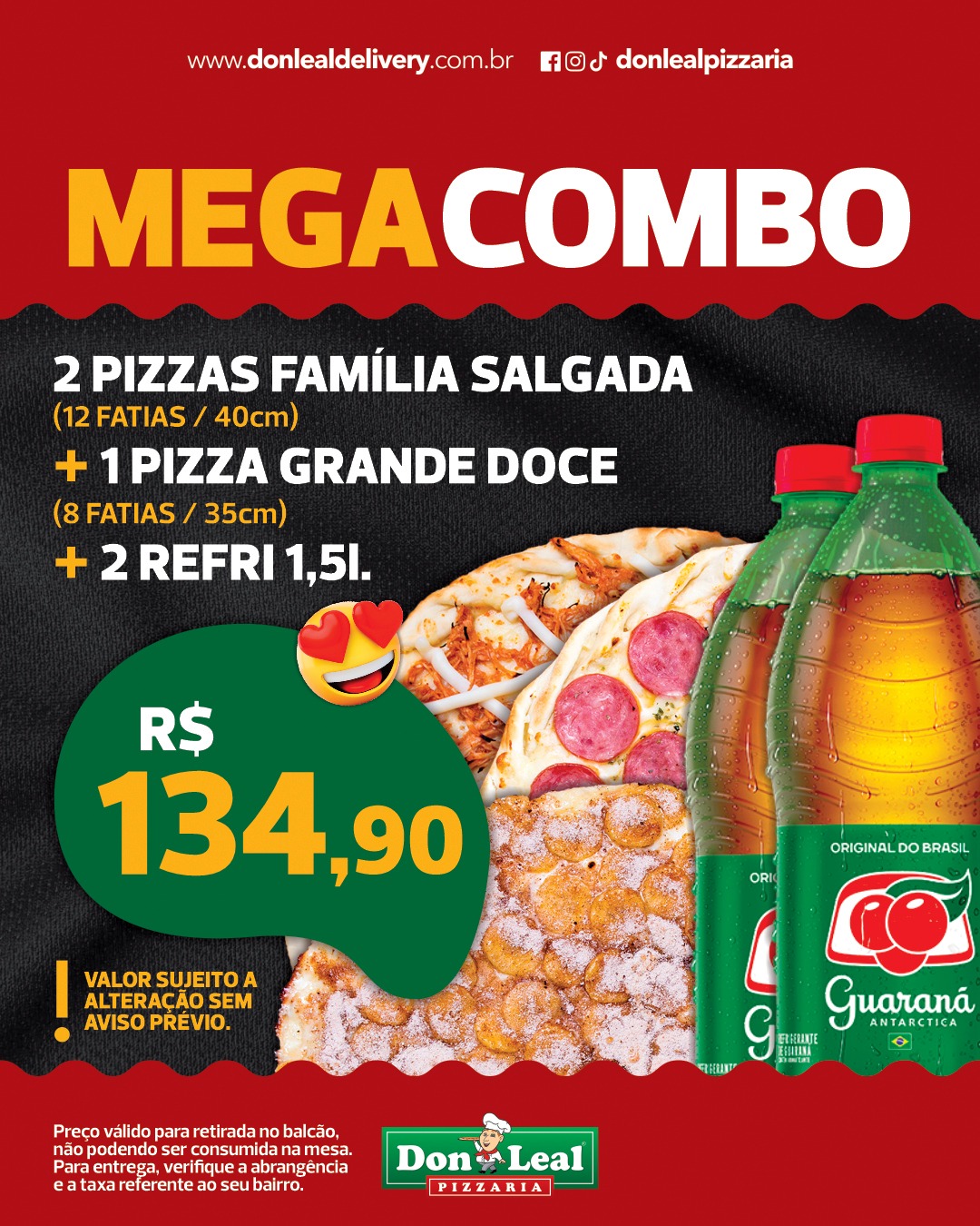 Combos - Pizzaria Don Leal - Delivery Online