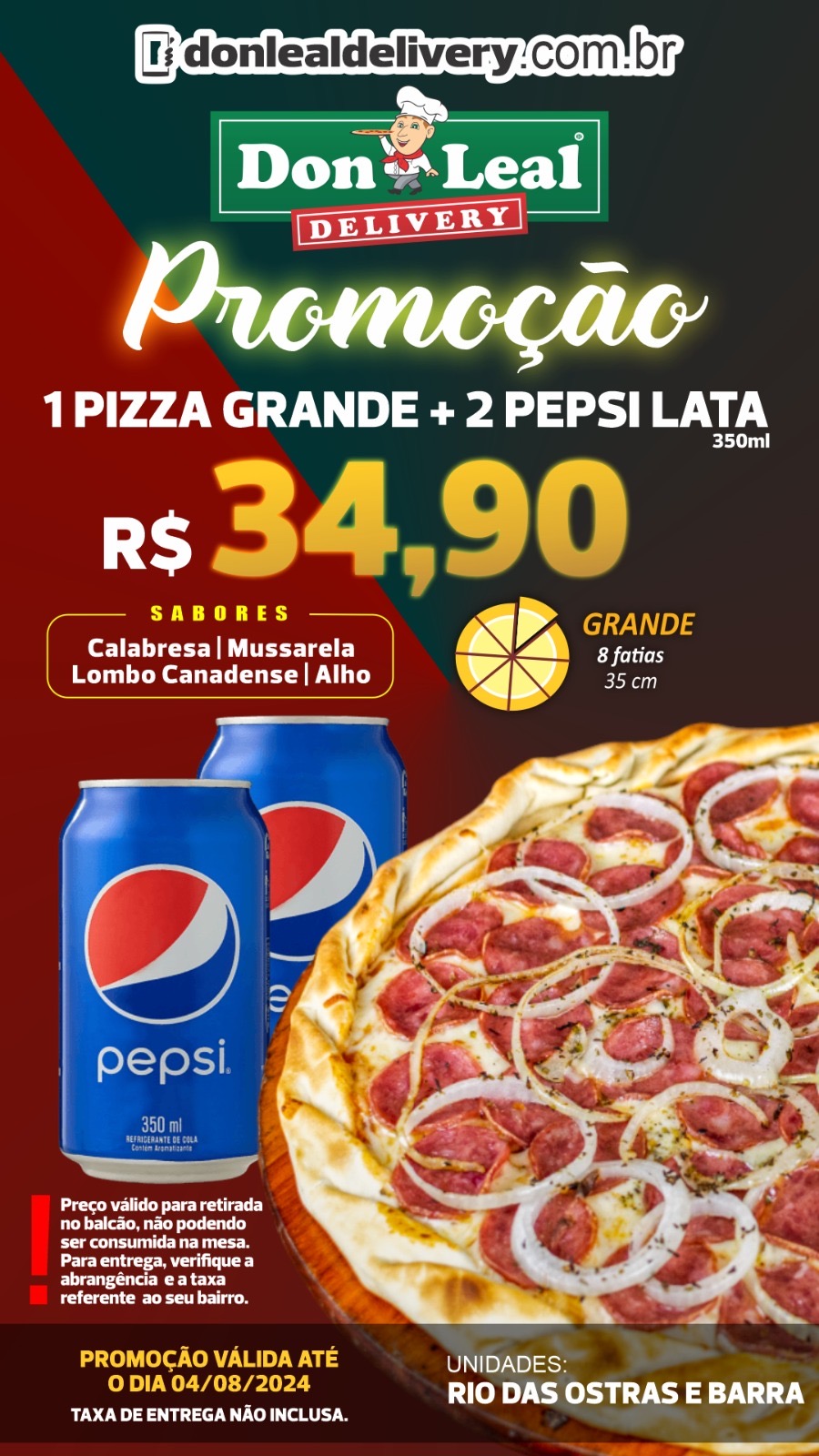 Combos - Pizzaria Don Leal - Delivery Online
